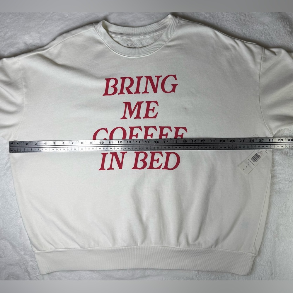 Z Supply | Sweaters | Nwt Z Supply Coffee Sunday Sweatshirt Sea Salt ...